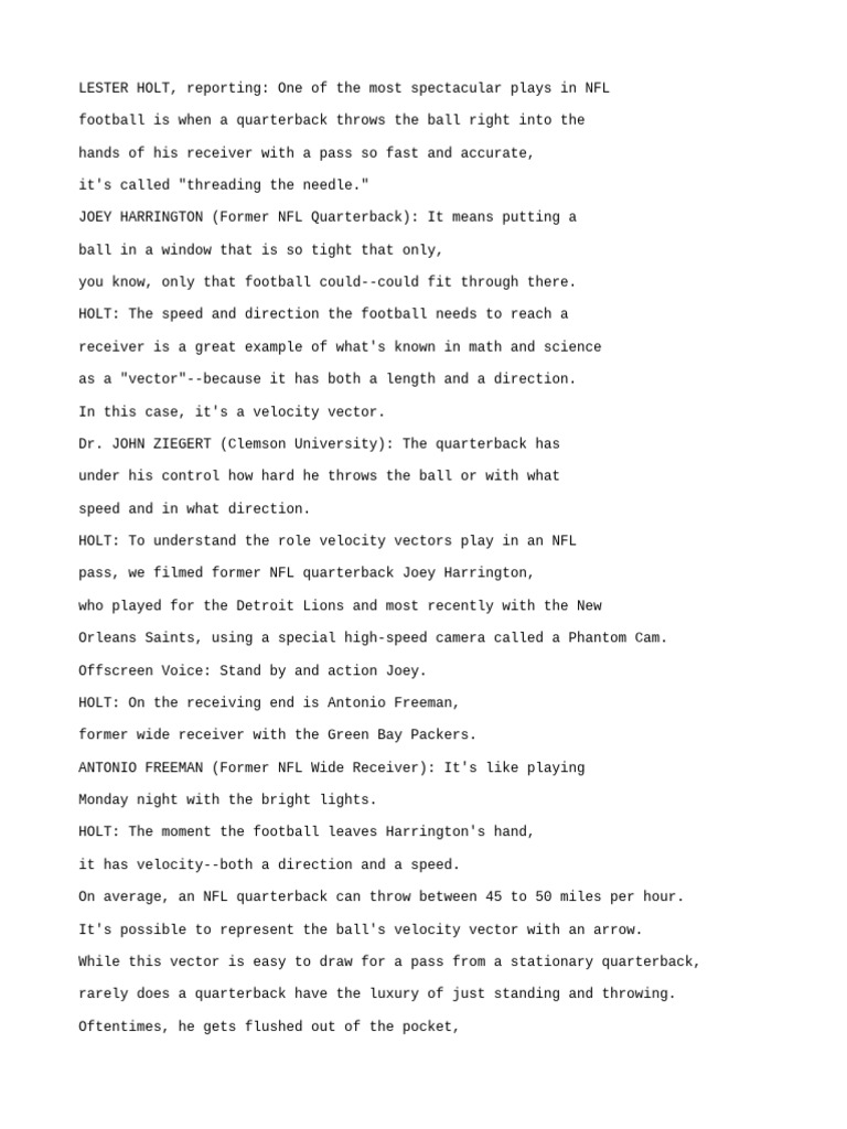(English) Vectors (Science of NFL Football) (DownSub - Com) | PDF ...