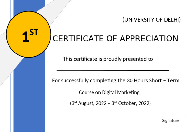 Certificate of Appreciation | PDF | Business