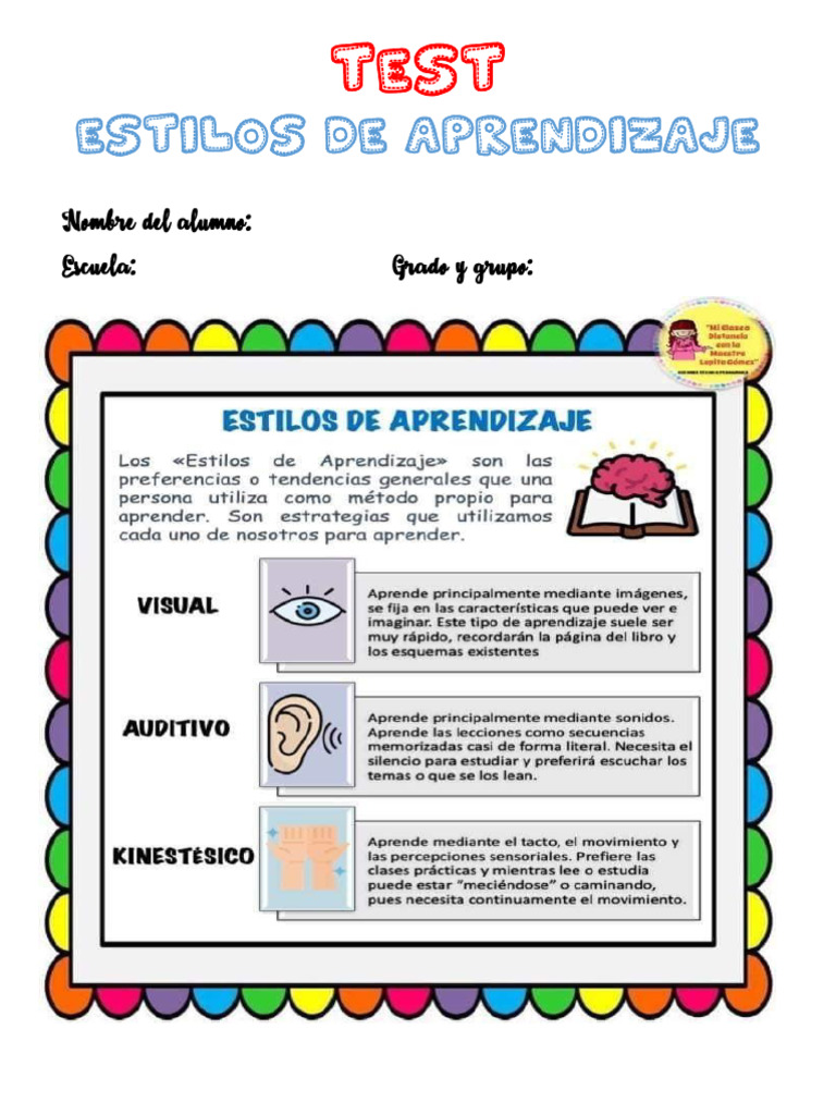 Estilos de Aprendizaje p1. | PDF