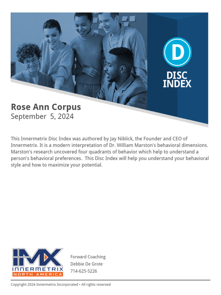 DISC Rose | PDF | Motivational | Motivation