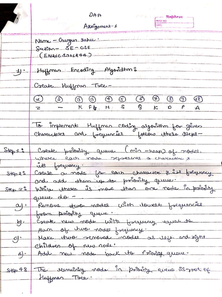 DAA Assignment 1 - Compressed | PDF