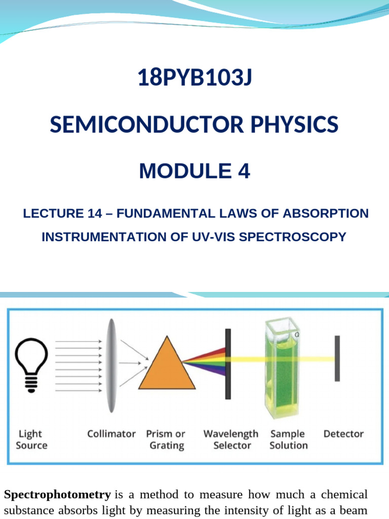 Module IV Uv Vis | PDF | Ultraviolet–Visible Spectroscopy | Absorbance