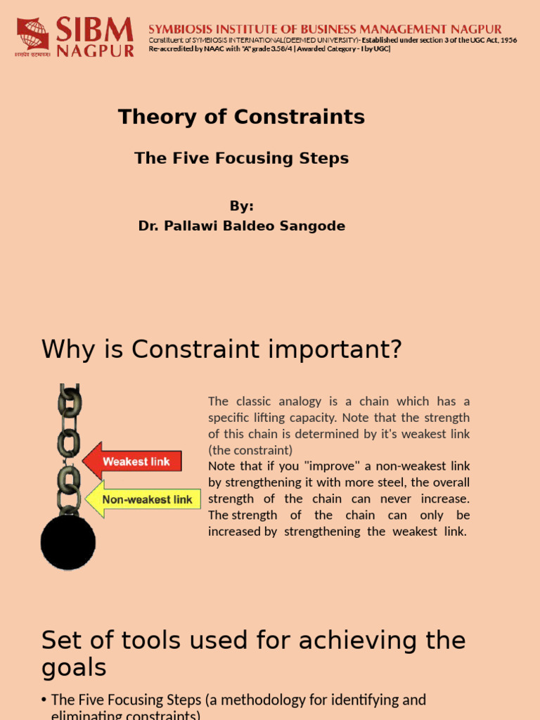 Five Focusing Steps of TOC | PDF | Organizational Behavior | Business