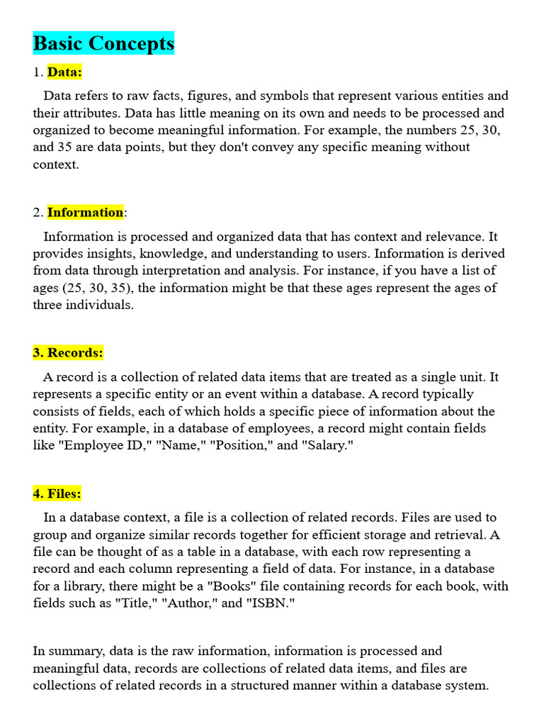 Unit 1 of DBMS | PDF | Databases | Relational Database