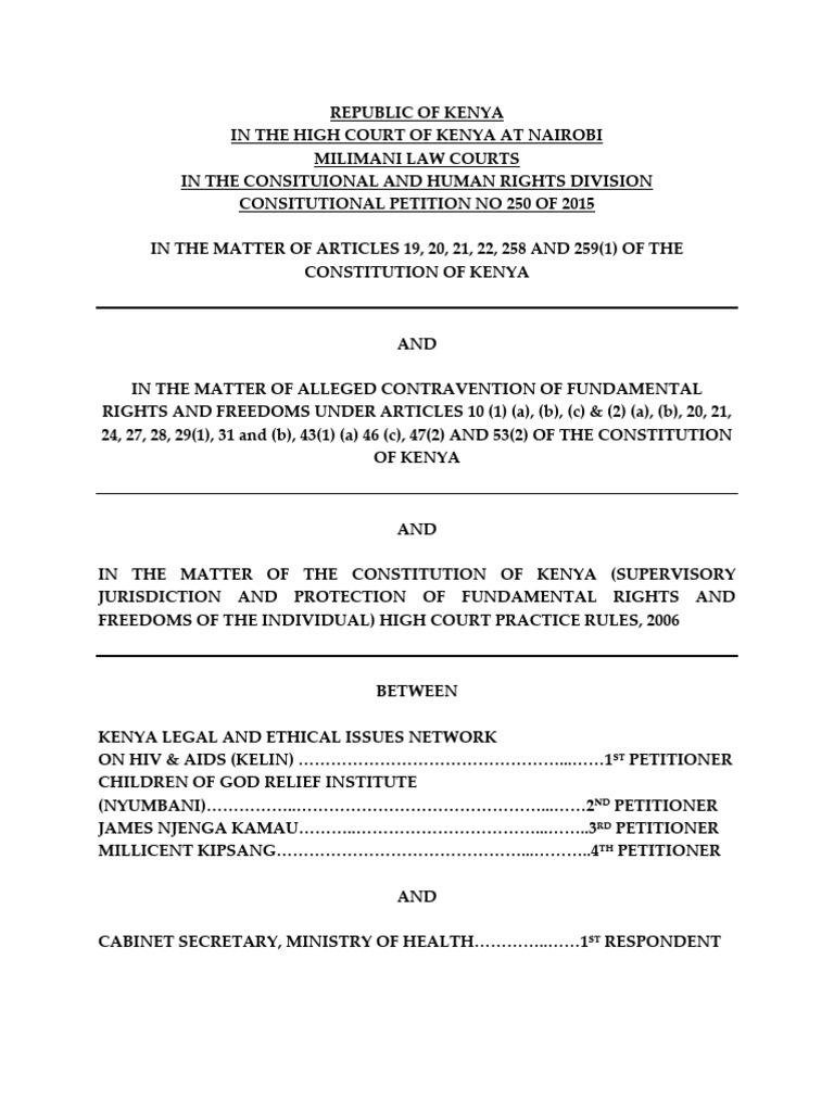 Supporting Affidavits To Petition 250 of 2015 | PDF | Social Stigma | Privacy
