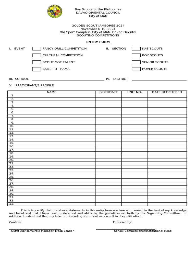 Entry Form | PDF