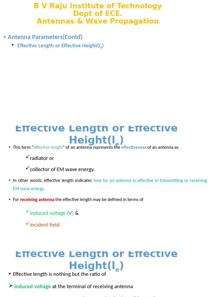 Effective Length of Antennas Explained | PDF