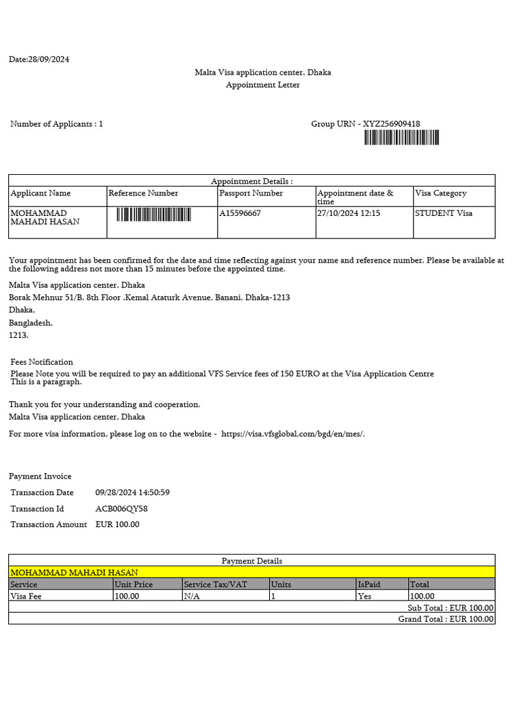 Mohammad Mahadi Hasan Appointment | PDF