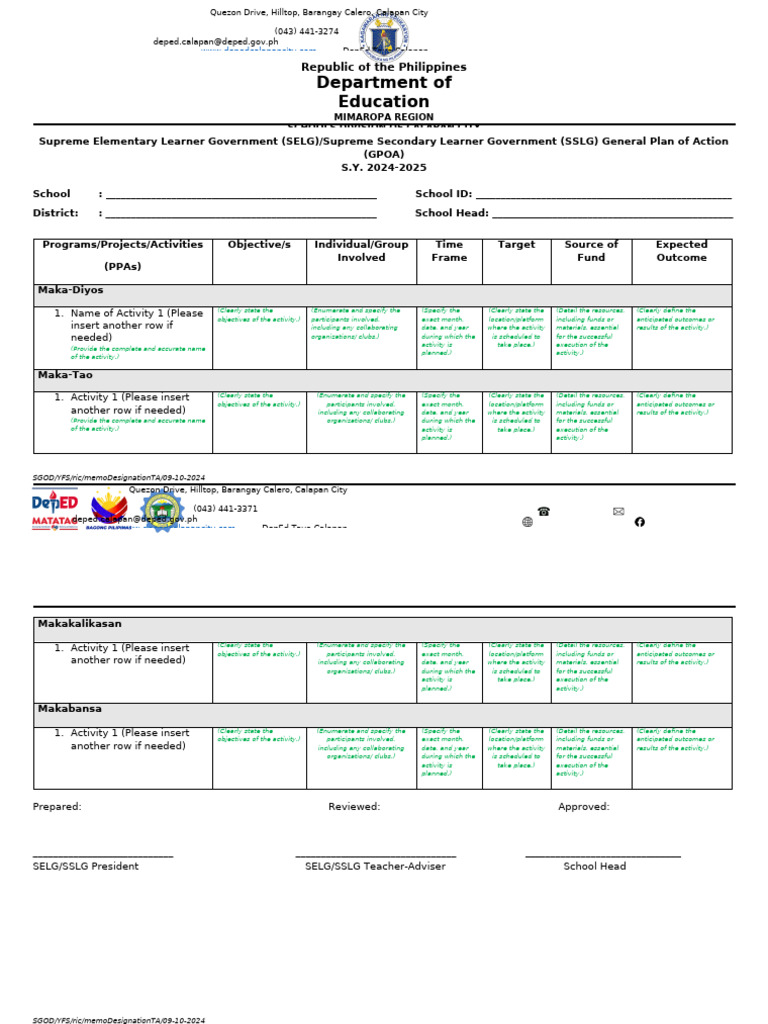 Learner Government GPOA Template | PDF