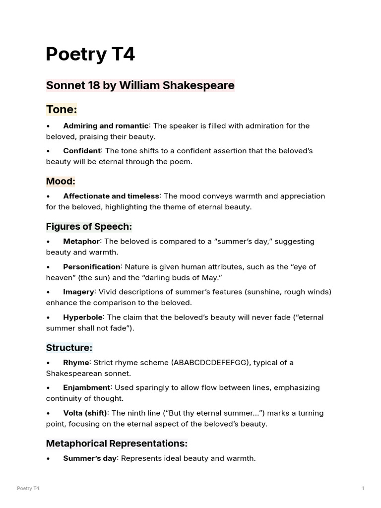 Poetry_T4_ | PDF | Poetry | Sonnets