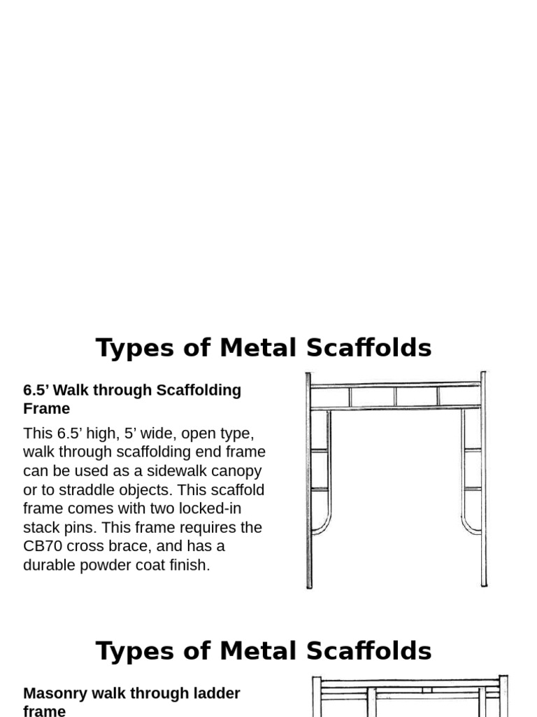 Types of Metal Scaffolds Overview | PDF | Home & Garden