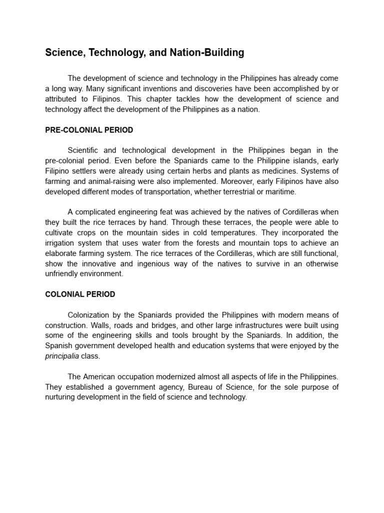 CHAPTER 3 - Science, Technology, and Nation-Building | PDF ...