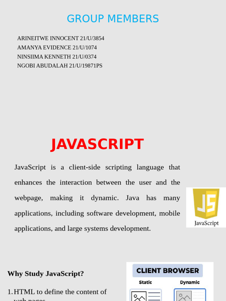 Group 3 Java | PDF | Java Script | World Wide Web Group 3 Java | PDF | Java Script | World Wide Web