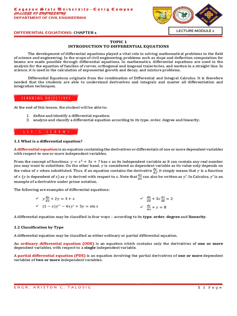 Introduction to Differential Equations | PDF | Equations | Derivative