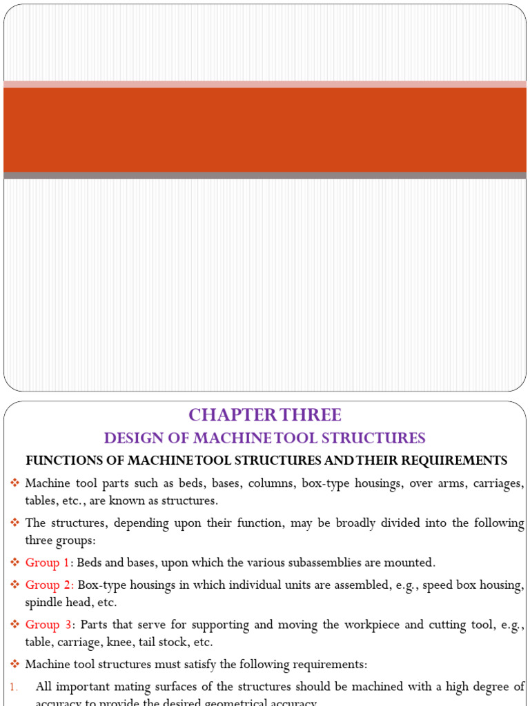 Chapter 3, 4 and 5 Machine Tool Design-I | PDF | Stress (Mechanics ...