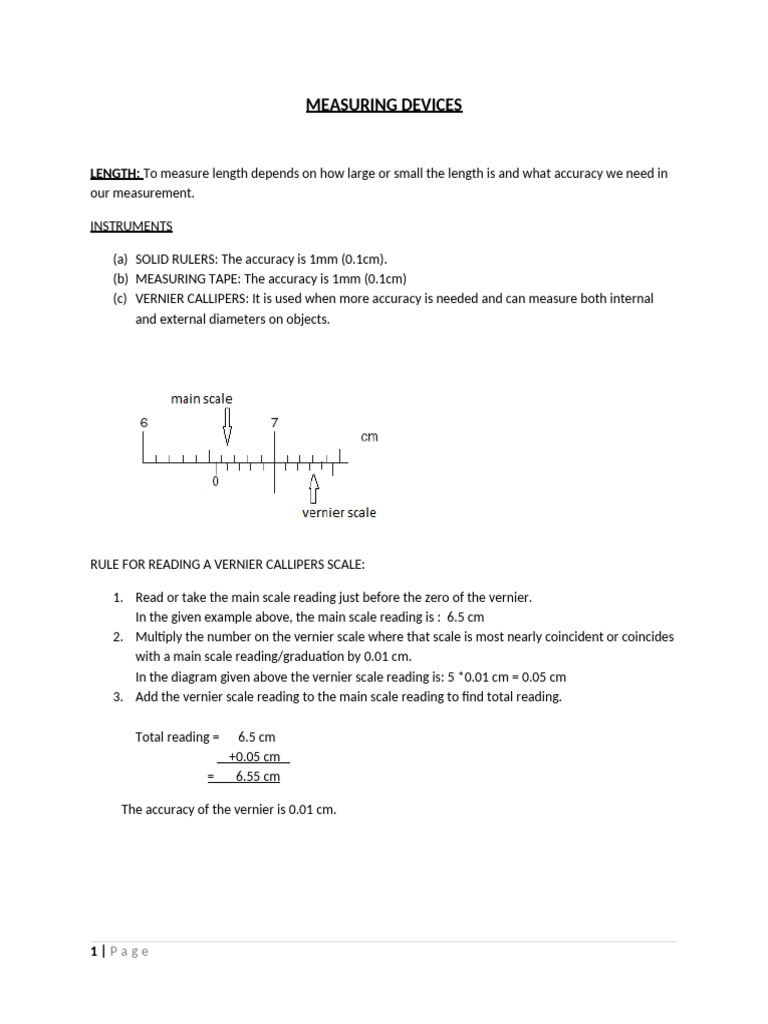 MEASURING DEVICES | PDF | Metrology