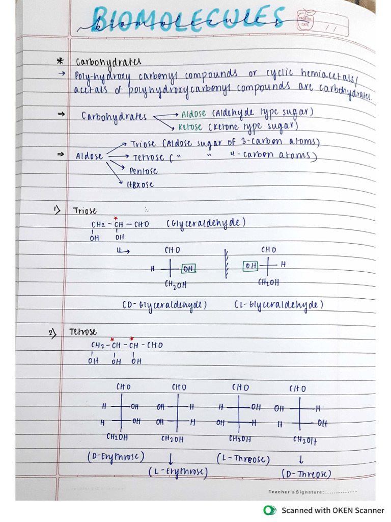 Biomolecules Notes | PDF