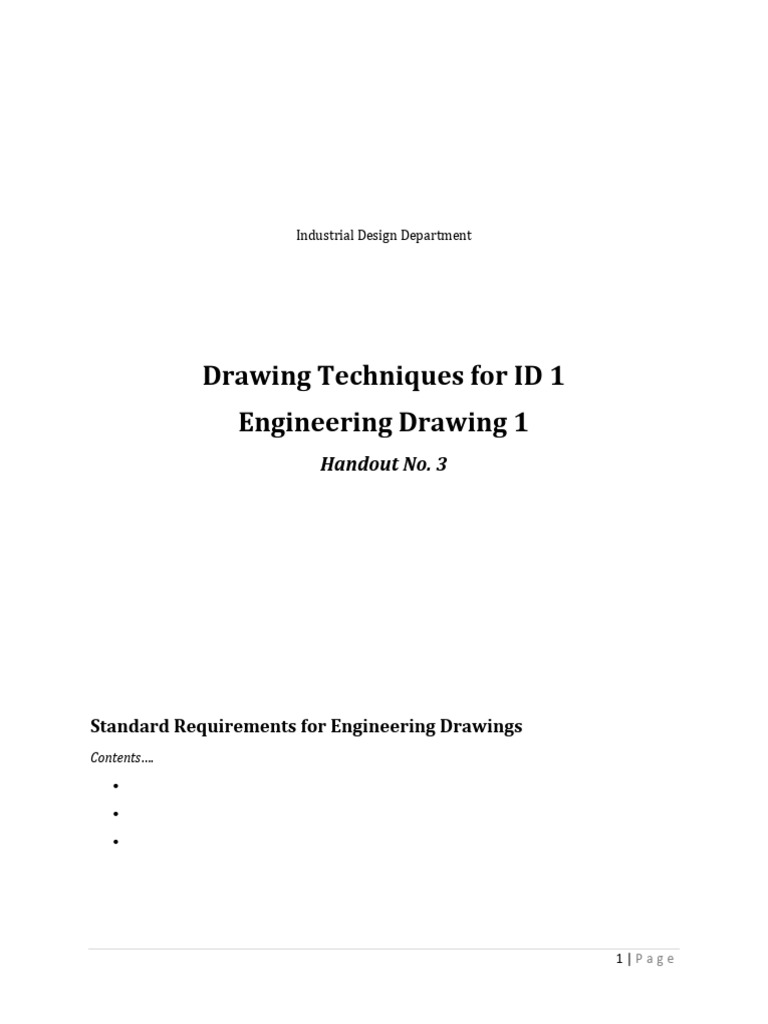 Engineering Drawing Handout 3 | PDF | Pencil | Drawing