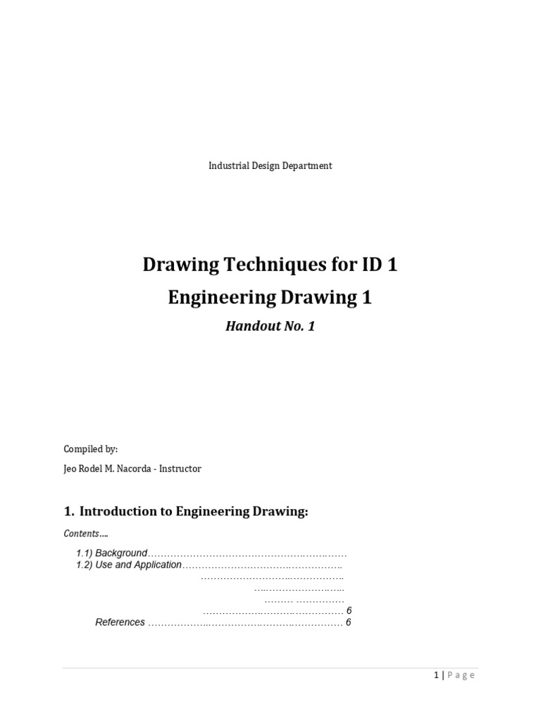 Engineering Drawing Handout 1 | PDF | Drawing | Technical Drawing
