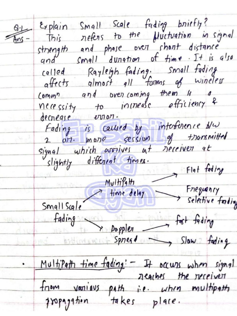 Wireless Communication Sample Notes | PDF