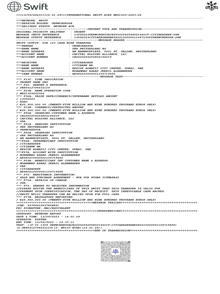 Mt103 wire transfer | PDF | Wire Transfer | Banking Technology