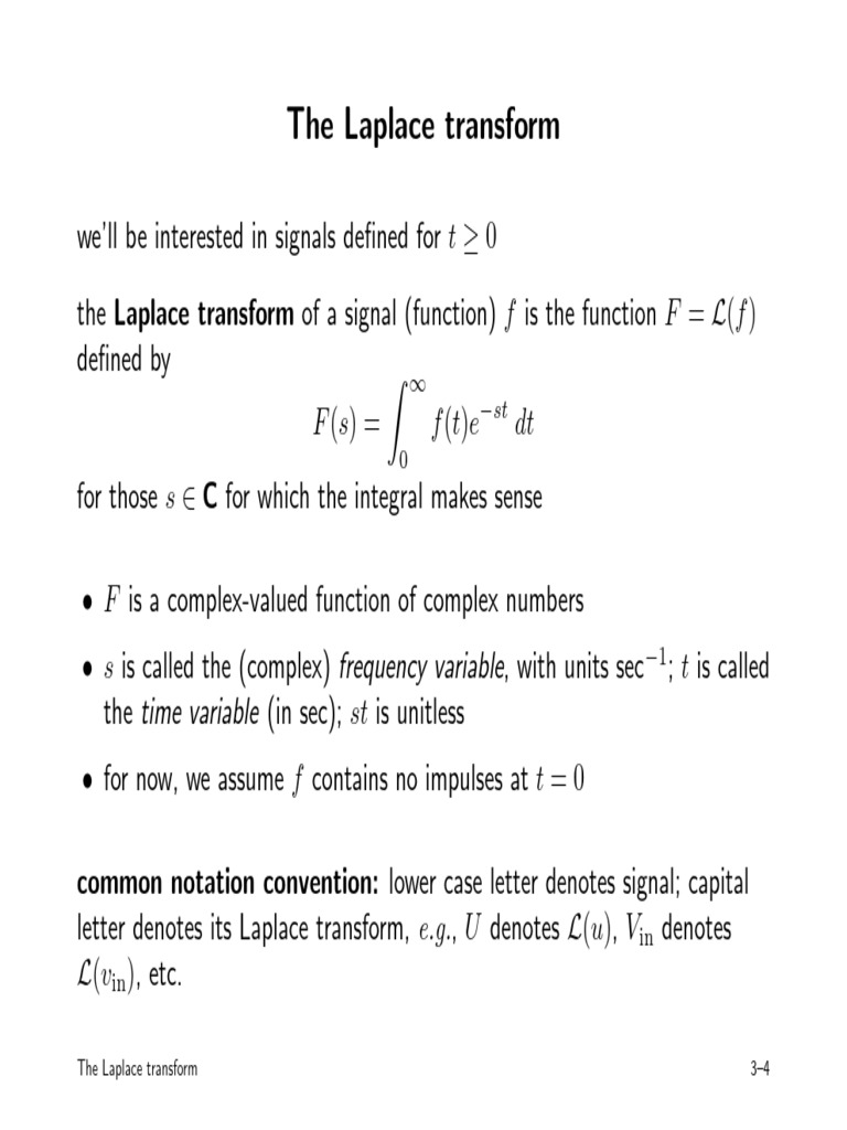 Laplace Transform Basics-2 | PDF | Laplace Transform | Mathematical Physics