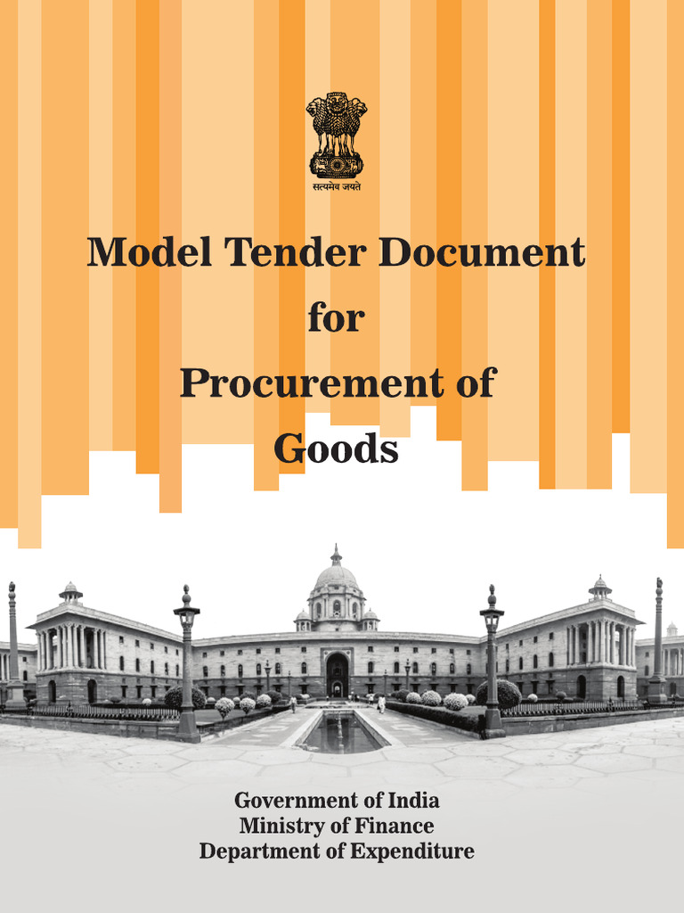 Model Tender Document For Procurement of Goods | PDF | Request For Proposal