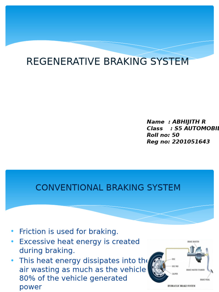 Regenerative Braking System 2 | PDF | Brake | Vehicles