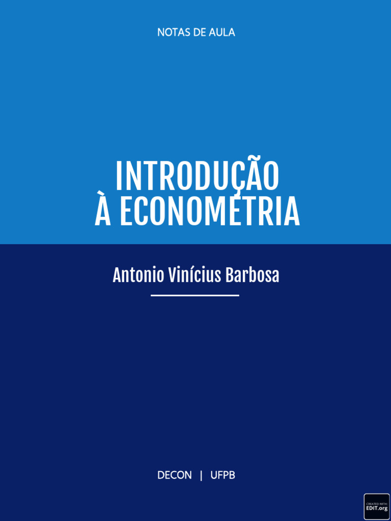 Notas Introducao Econometria | PDF | Derivado | Integrante