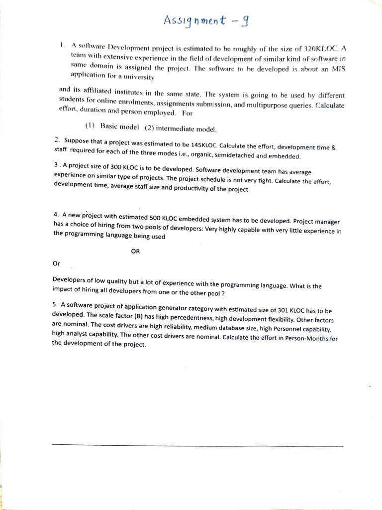 COCOMO | PDF | Information Technology | Computing