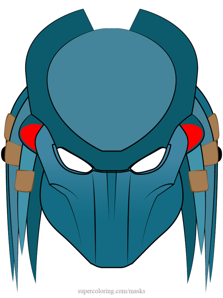 Predator Mask Colored Template Paper Craft | PDF