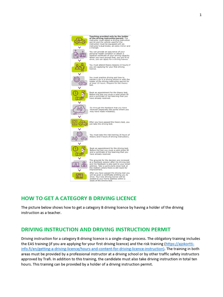 Category B Driving Licence Guide | PDF | Traffic | Driving