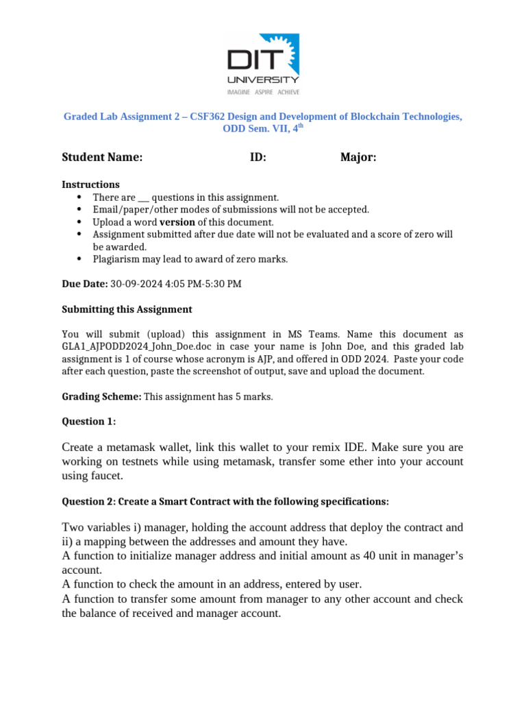CSF362 - 30 - 09 - Graded Lab 2 | PDF