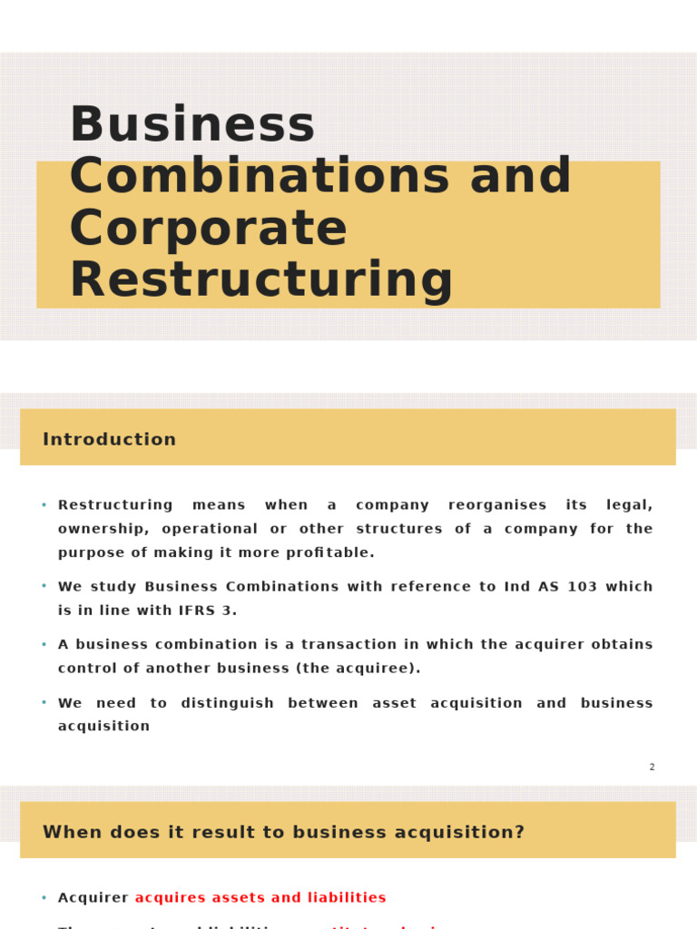 Business Combinations Under IFRS 3 | PDF | Mergers And Acquisitions ...