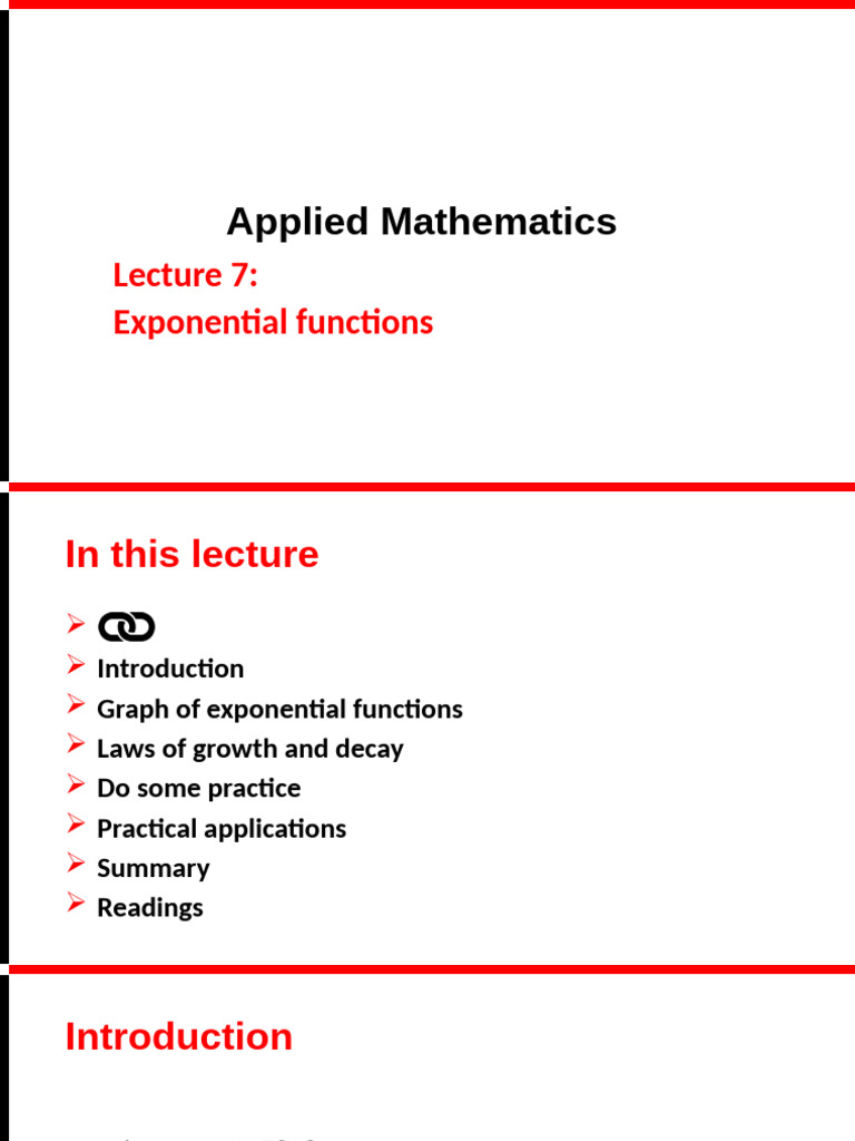 Exponential Functions Overview | PDF