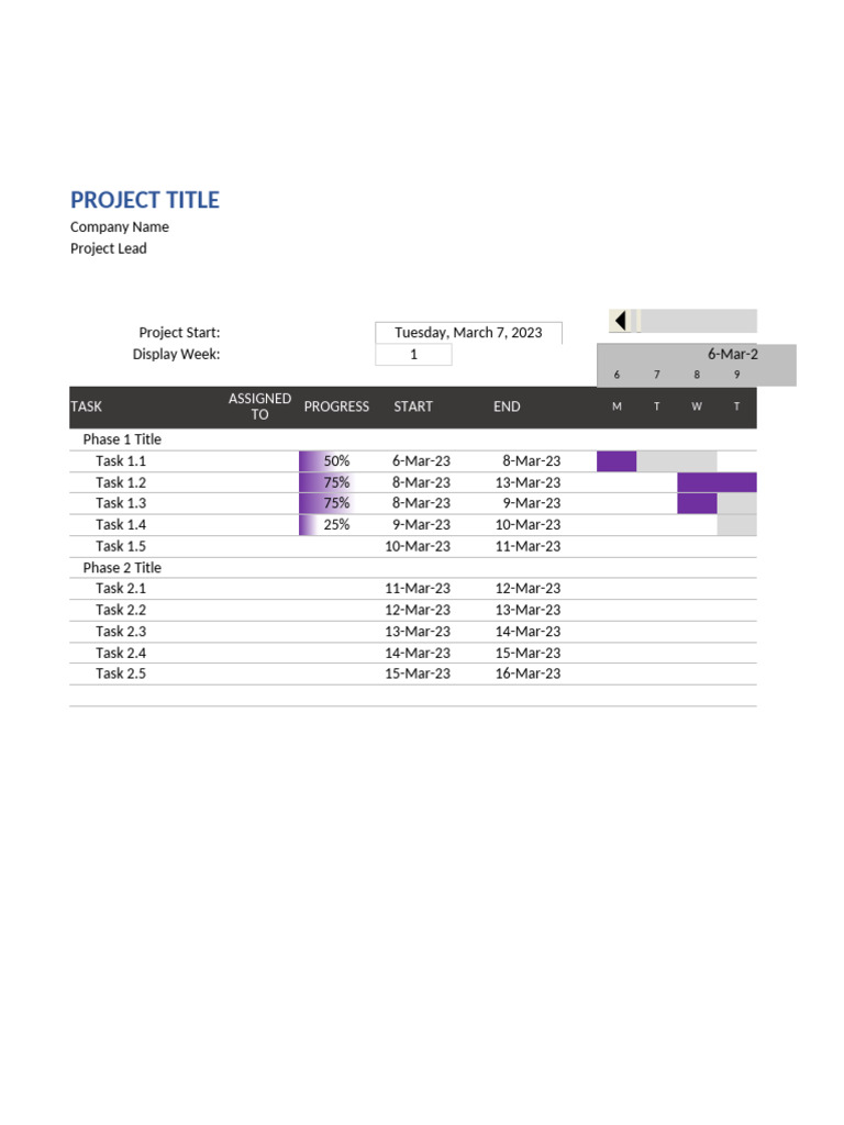 Construction Schedule Ghant Chart | PDF | Industrial Processes