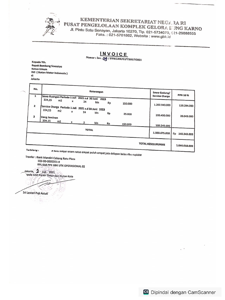 Invoice Imi Pdf
