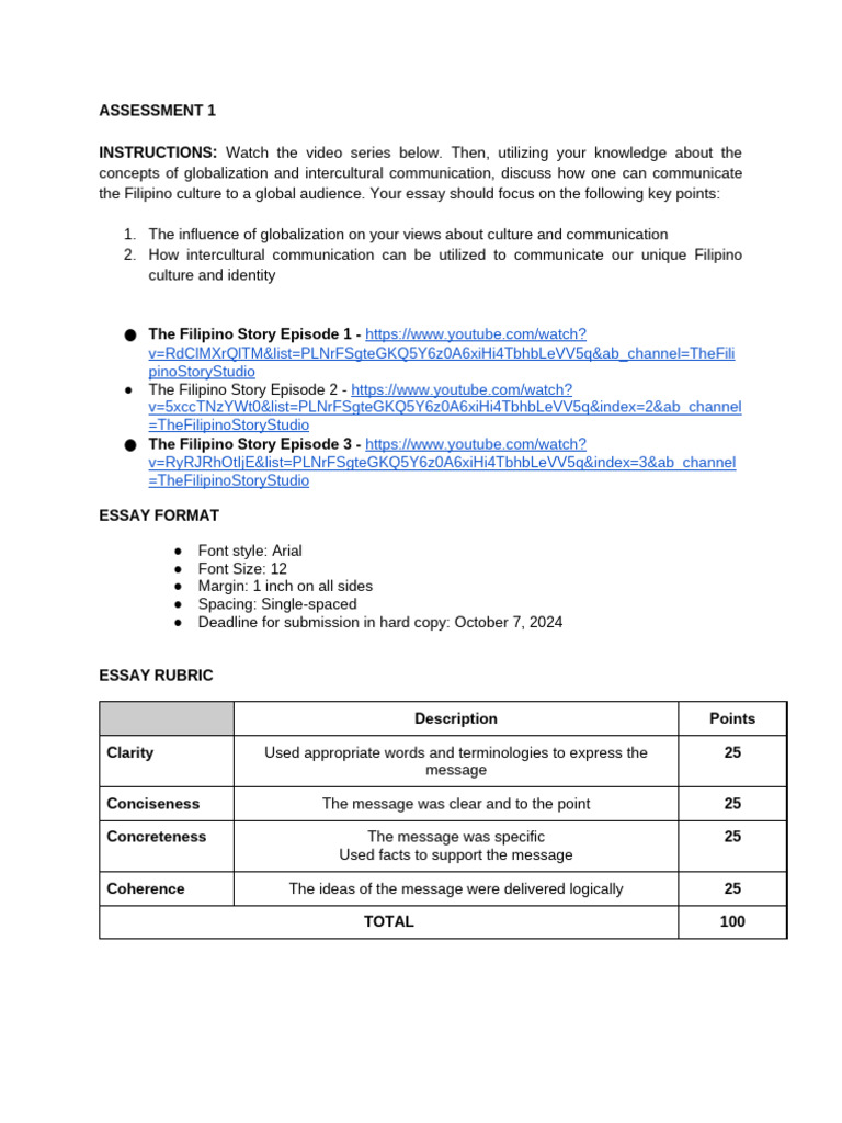Communicating Filipino Culture Globally | PDF