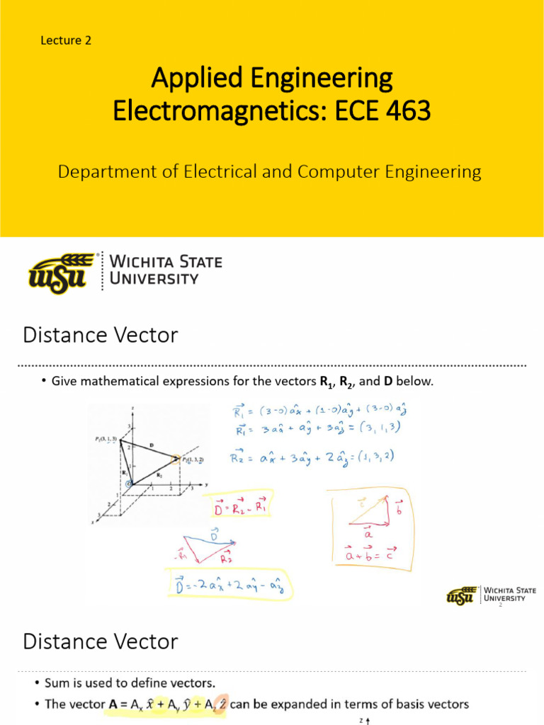 Quardinate System Lecture-1 EMFT | PDF | Euclidean Vector | Coordinate System