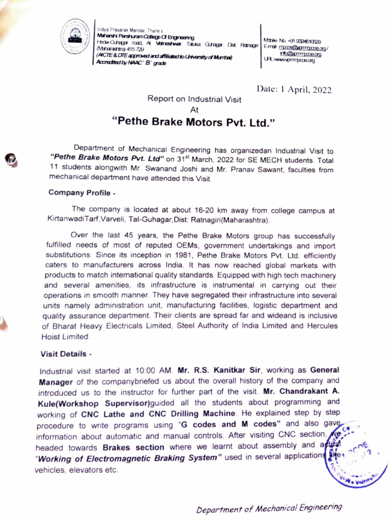 IV Reports (AY 2021-22) | PDF