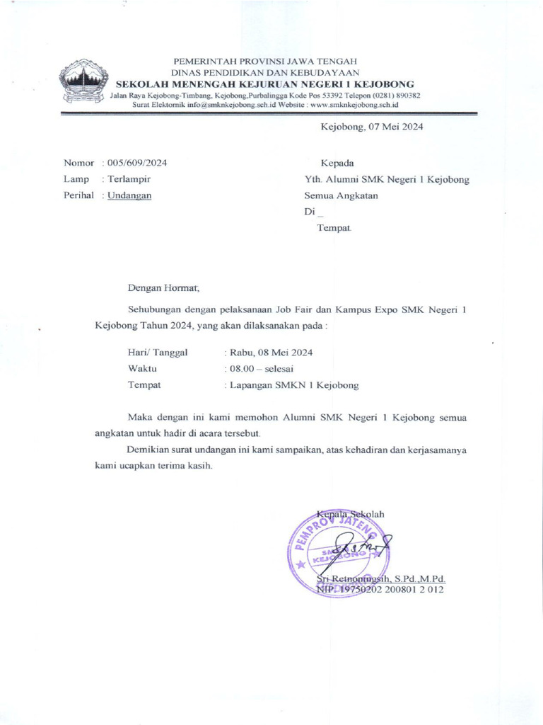 Job Fair & Kampus Ekspo SMK N 1 2024 | PDF