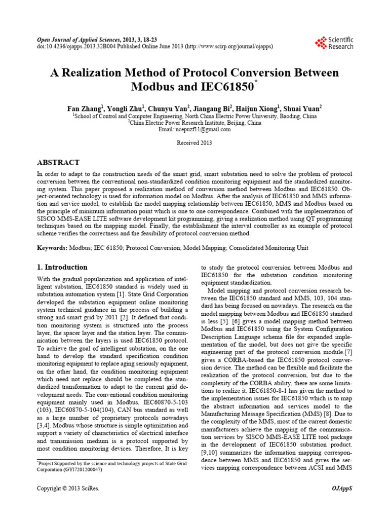 A Realization Method of Protocol Conversion Betwee | PDF | Computing | Computer Science