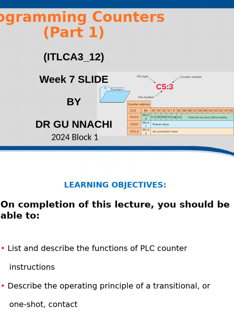 Programming Counters | PDF | Programmable Logic Controller | Computer Architecture