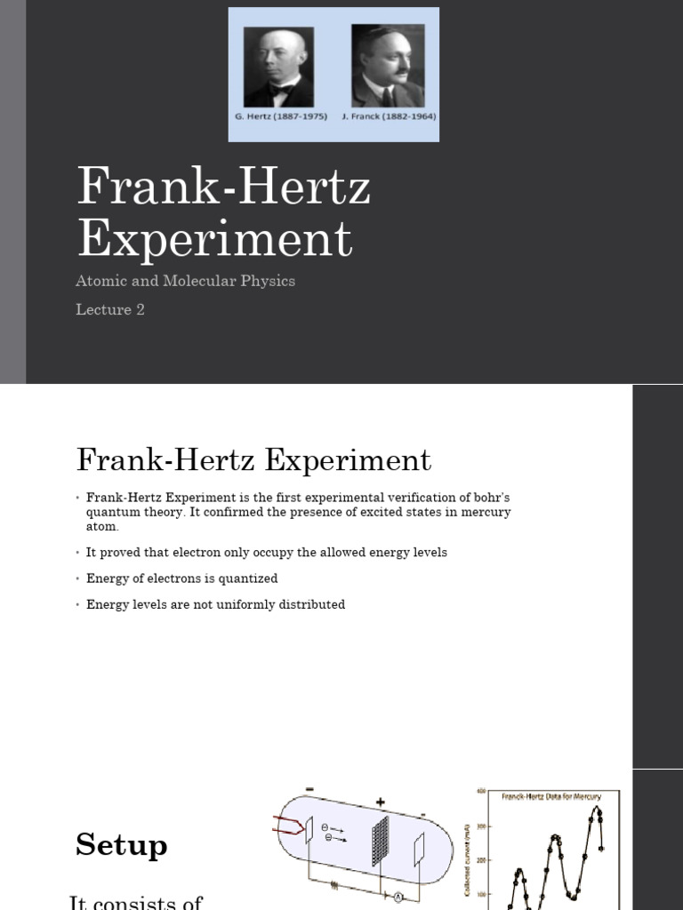 Frank-Hertz Experiment | PDF