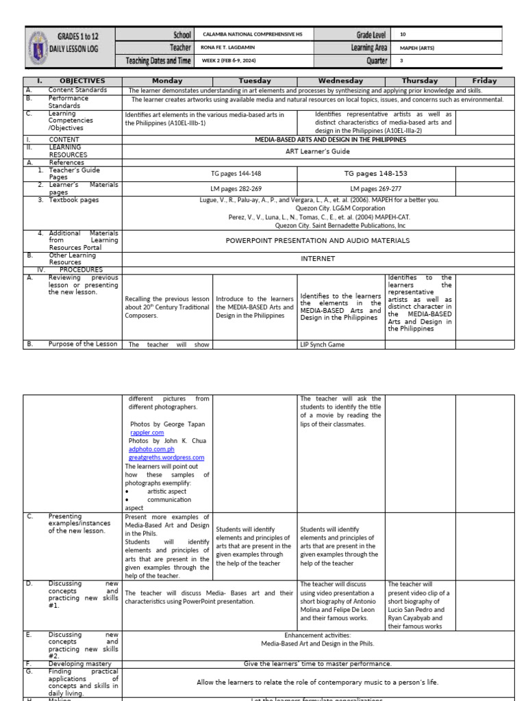 MAPEH 10 PE 3rd Grading 1 | PDF | Learning | Cognitive Science