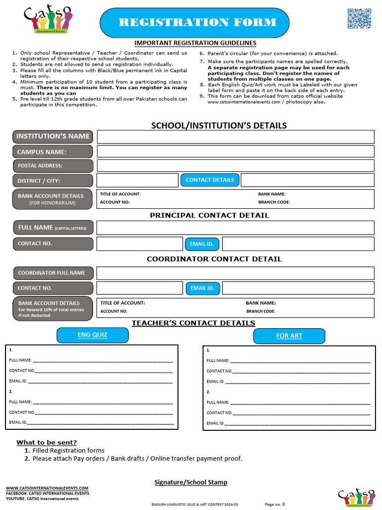 Quiz Competition Registration Form | PDF