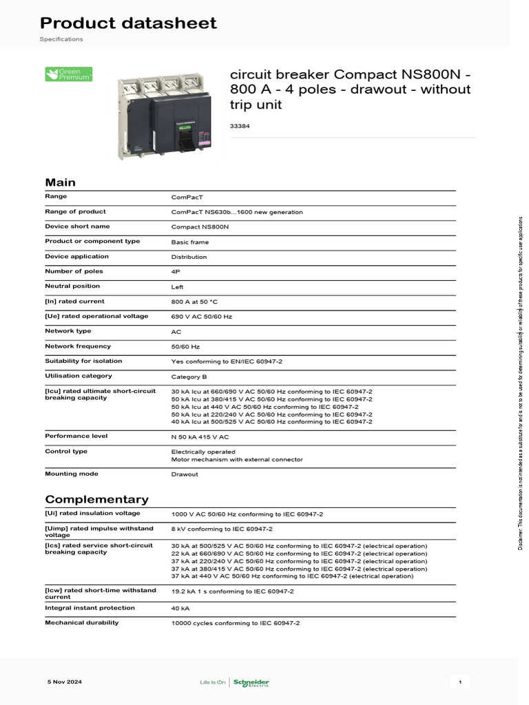 Schneider Electric - ComPacT-NS-new-generation - 33384 | PDF ...