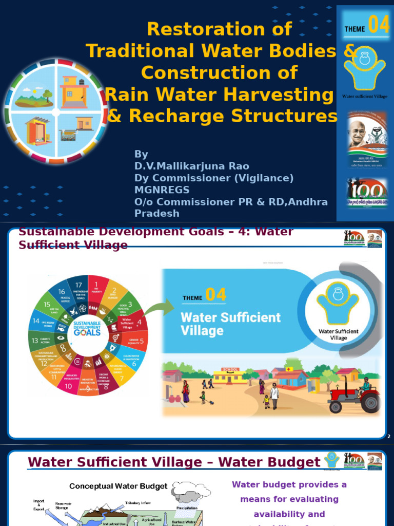 Restoration of Water Bodies & Construction of RWH and Recharge ...