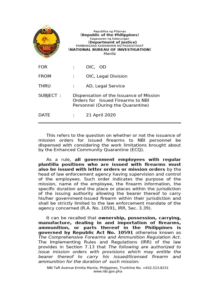 Opinion MOs Firearms | PDF | Public Law | Government