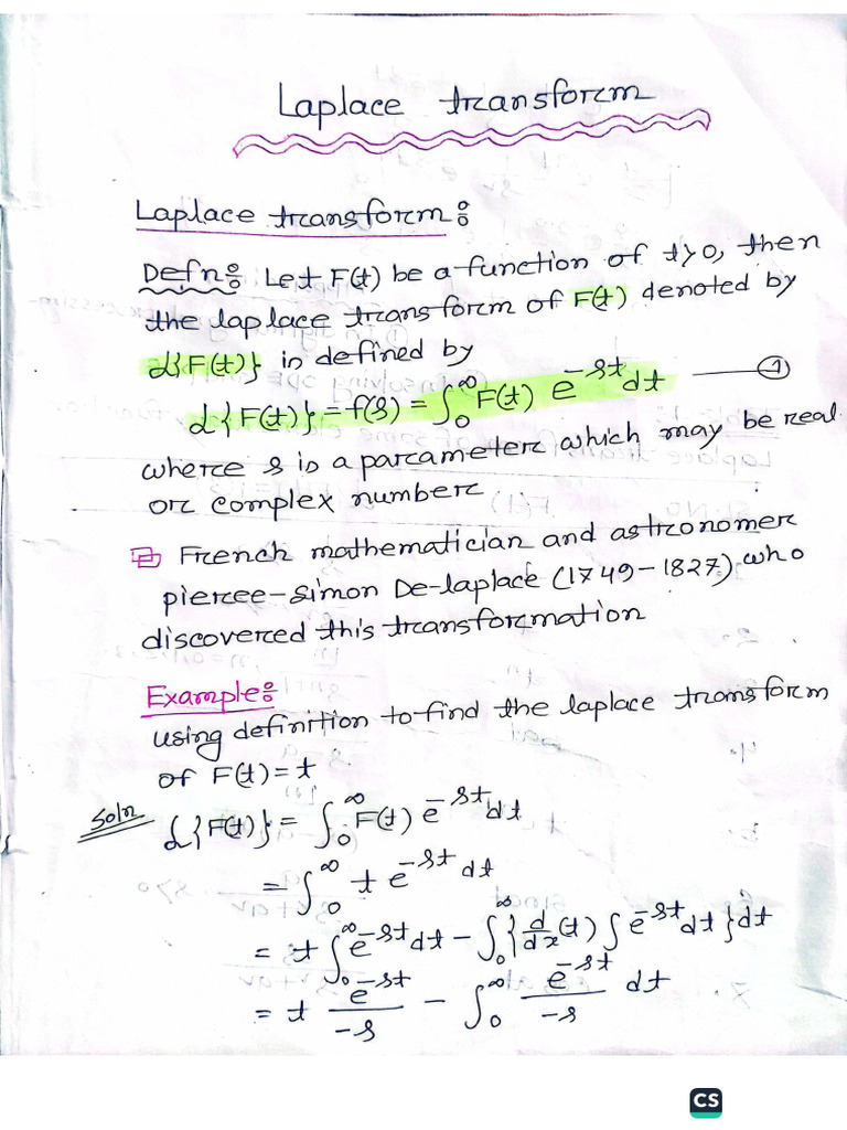 Laplace & Inverse Laplace | PDF